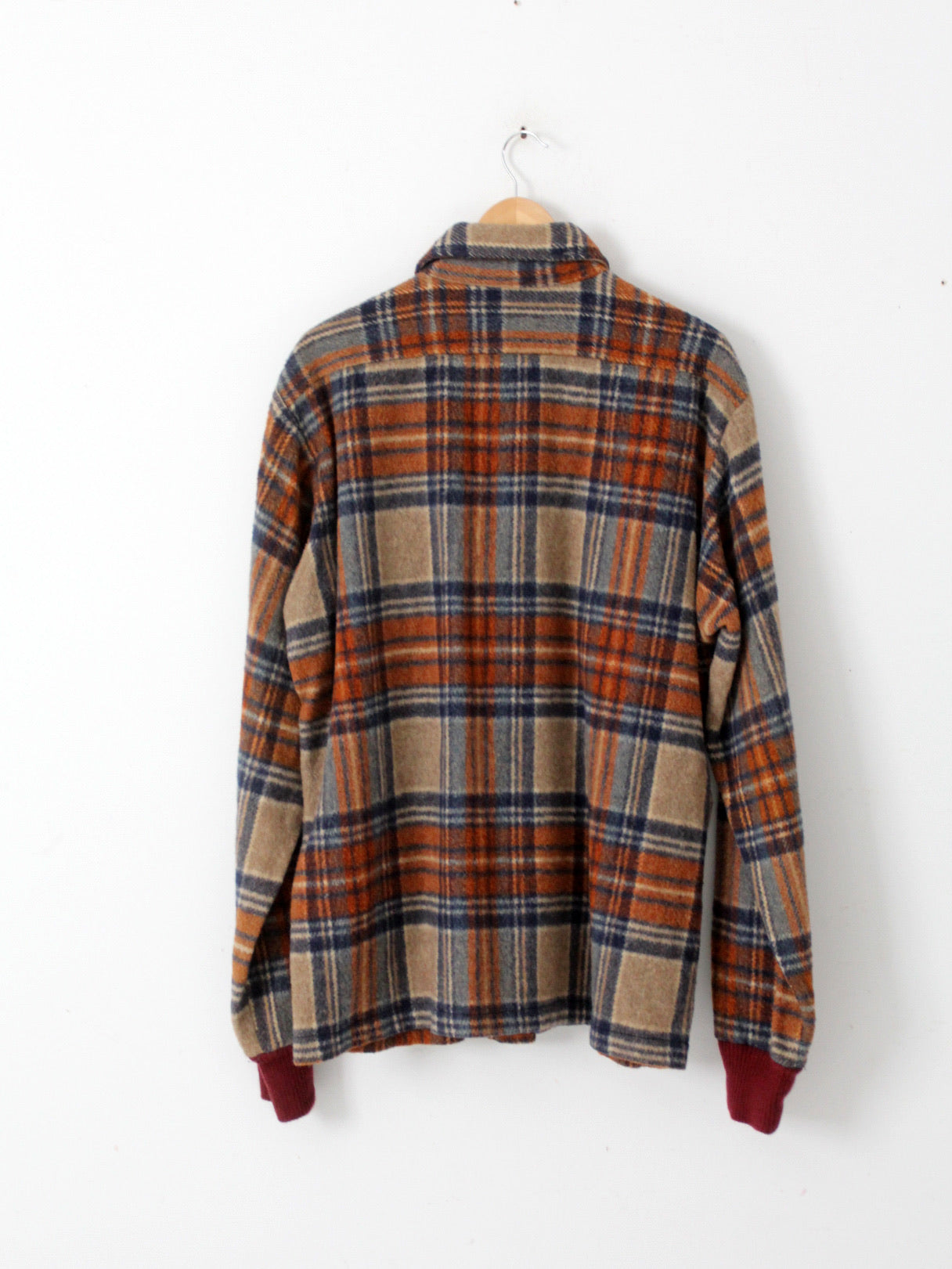 vintage 70s woolly plaid shirt jacket by the King Size Co – 86 Vintage