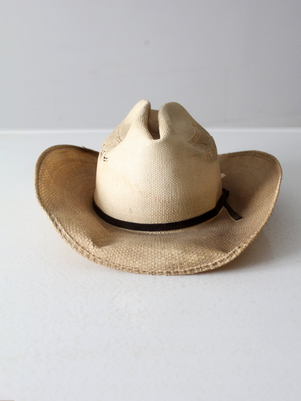 vintage Rockmount distressed straw cowboy hat – 86 Vintage