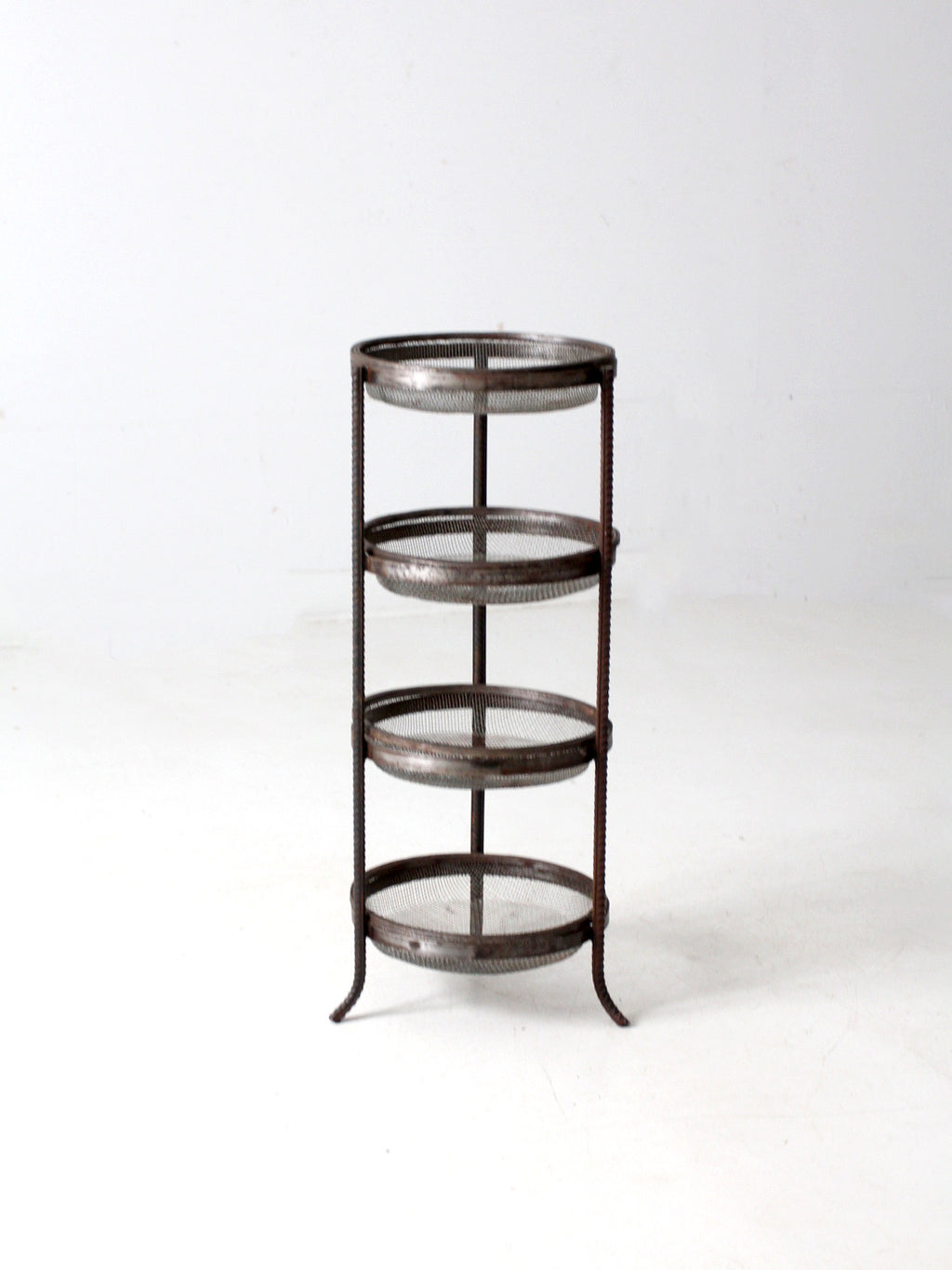 vintage metal mesh tiered stand – 86 Vintage
