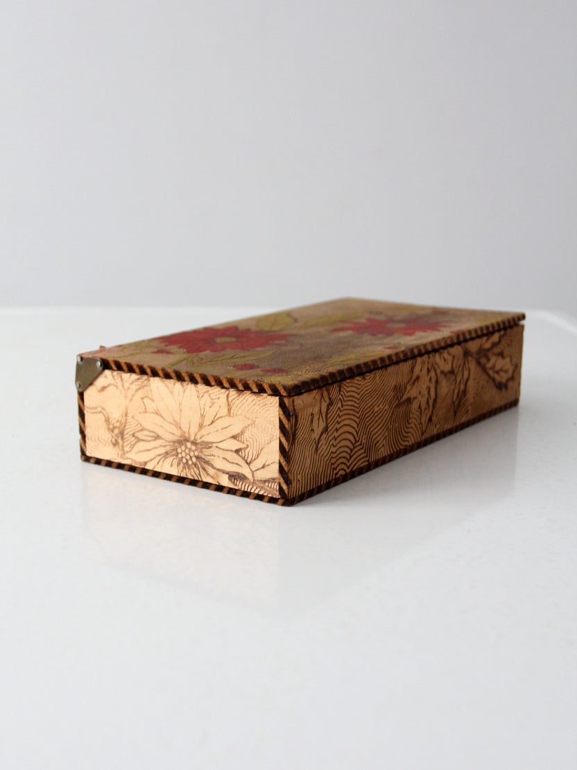 Victorian pyrography box – 86 Vintage