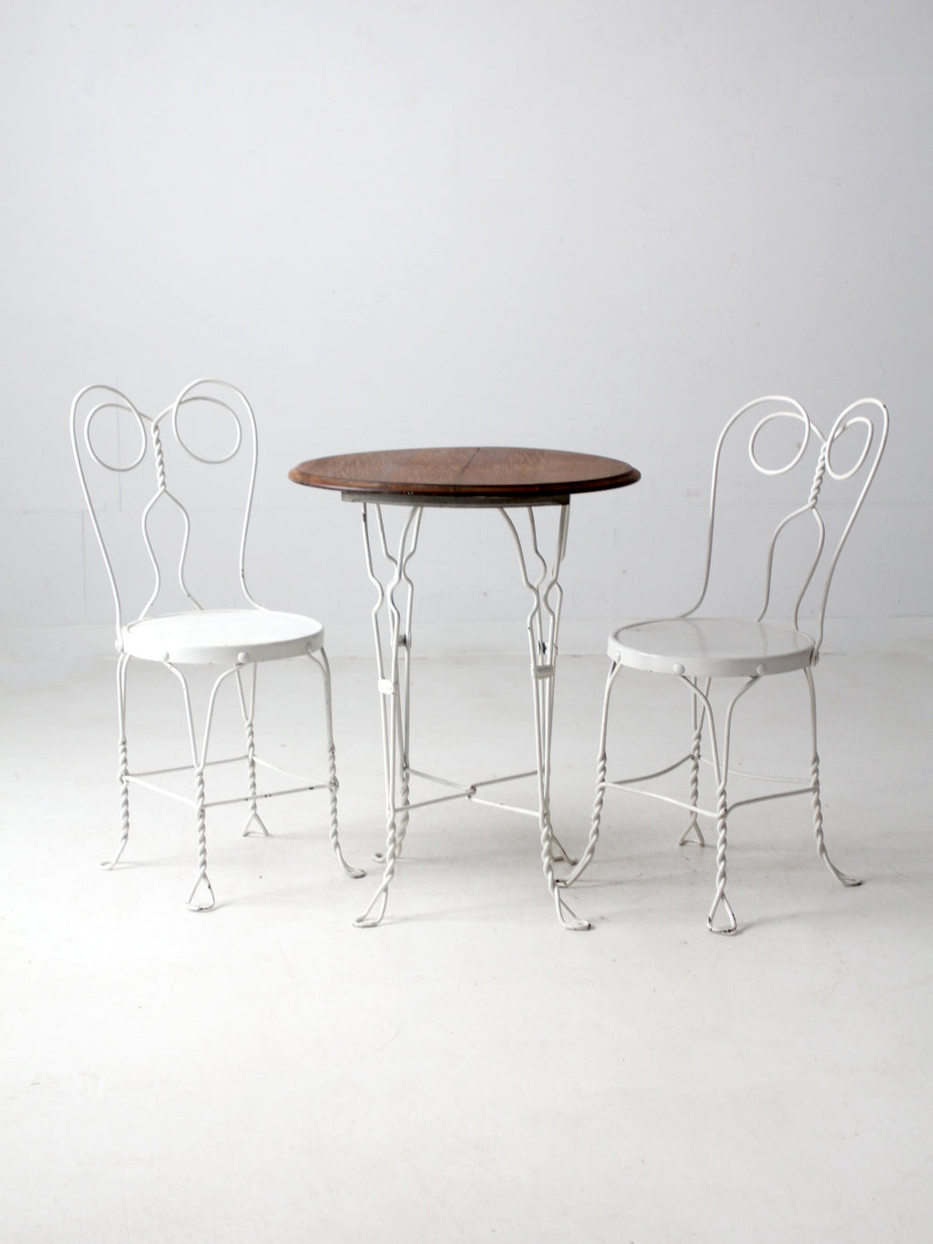 antique ice cream parlor table and chair set – 86 Vintage