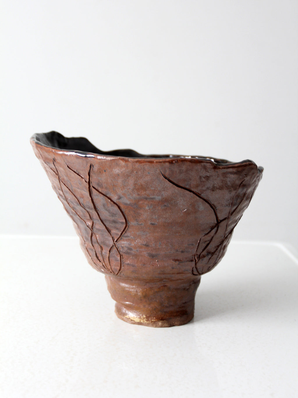 vintage large abstract art pottery bowl – 86 Vintage