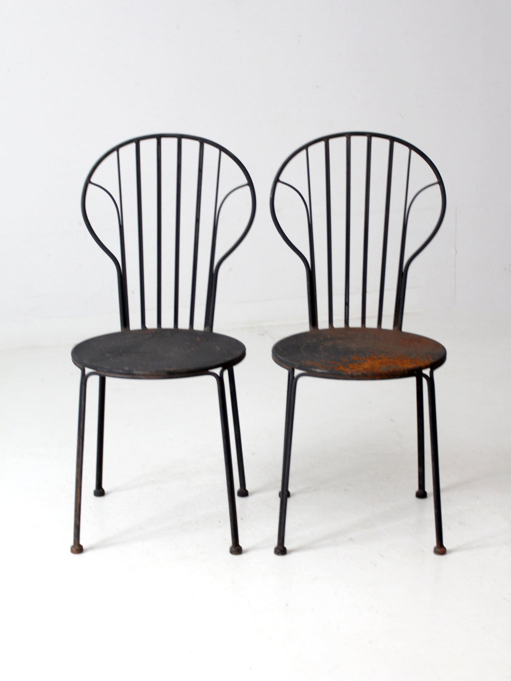 vintage metal patio chairs pair – 86 Vintage