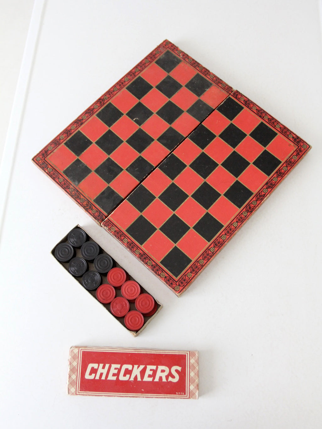 vintage Checkers / Backgammon game board set – 86 Vintage
