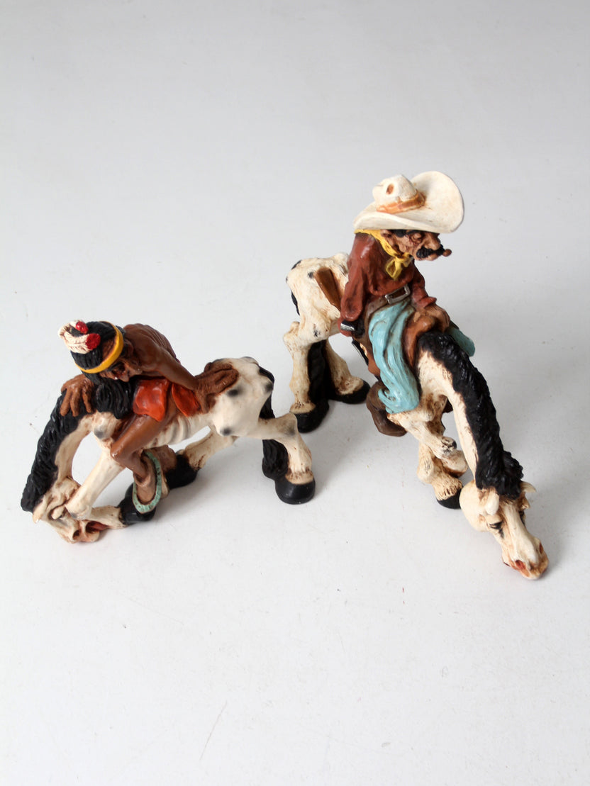 1970s Universal Statuary American West statues pair – 86 Vintage