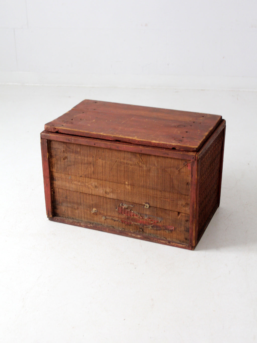 vintage rustic wooden storage box – 86 Vintage