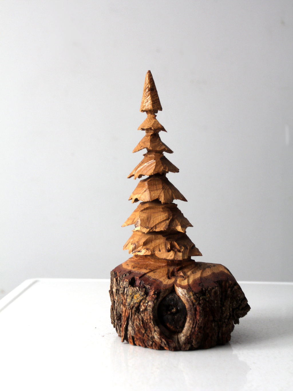 vintage carved wood tree sculpture – 86 Vintage