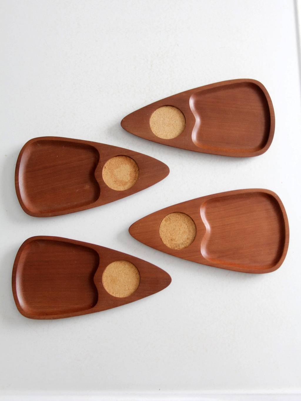 mcm Sere Wood snack trays set of 4 – 86 Vintage