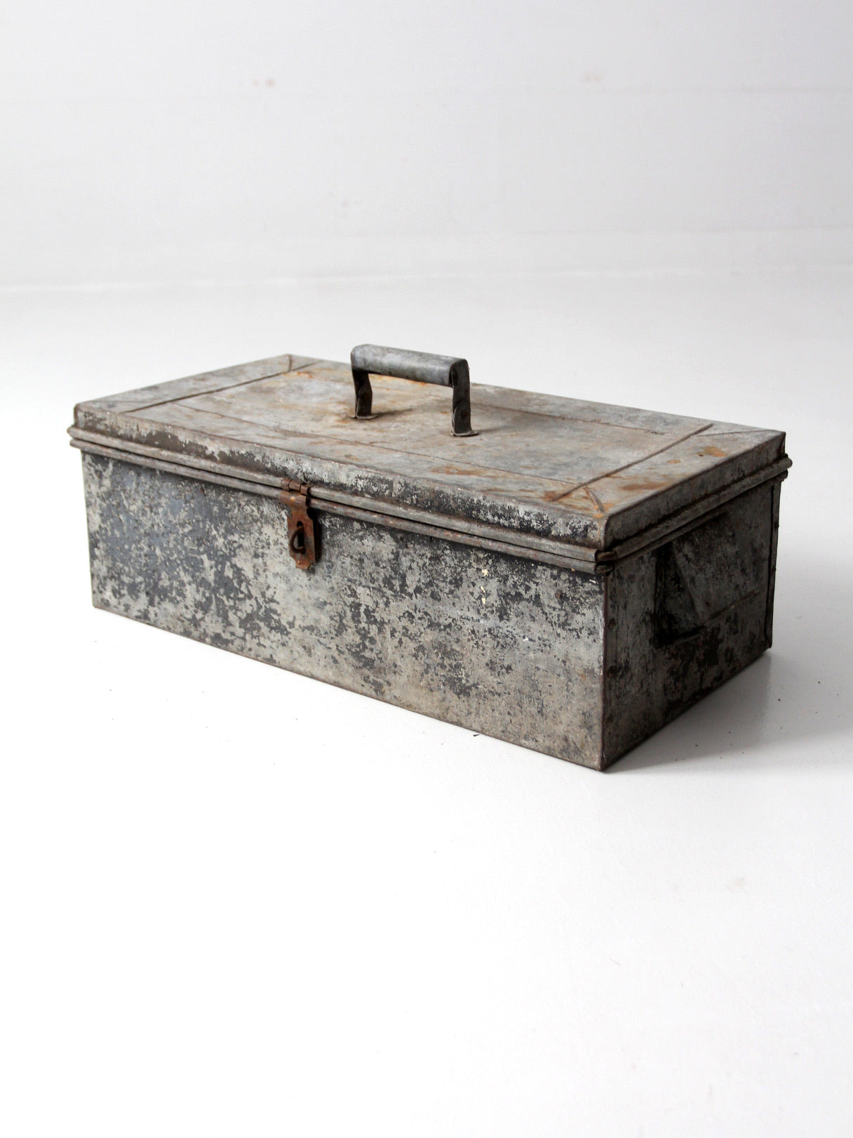 antique galvanized metal tool box – 86 Vintage