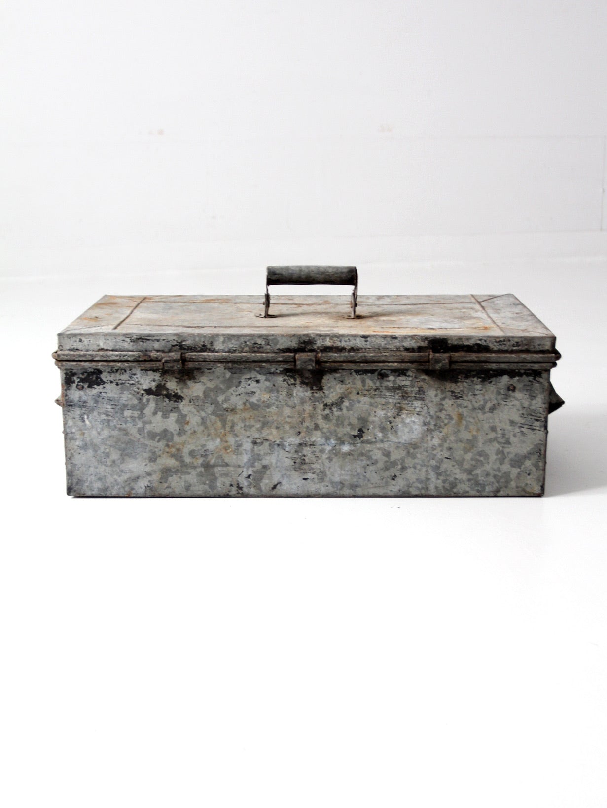 antique galvanized metal tool box – 86 Vintage