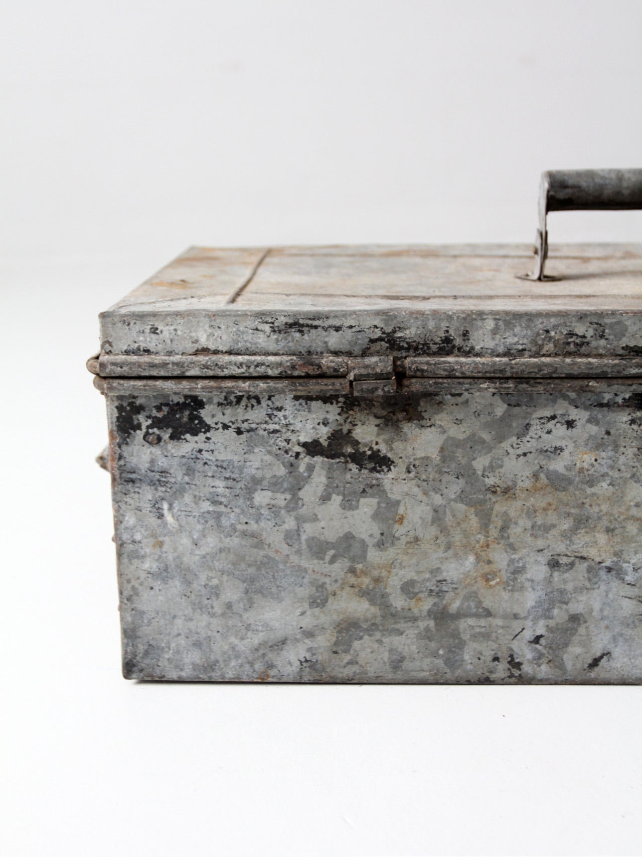 antique galvanized metal tool box – 86 Vintage