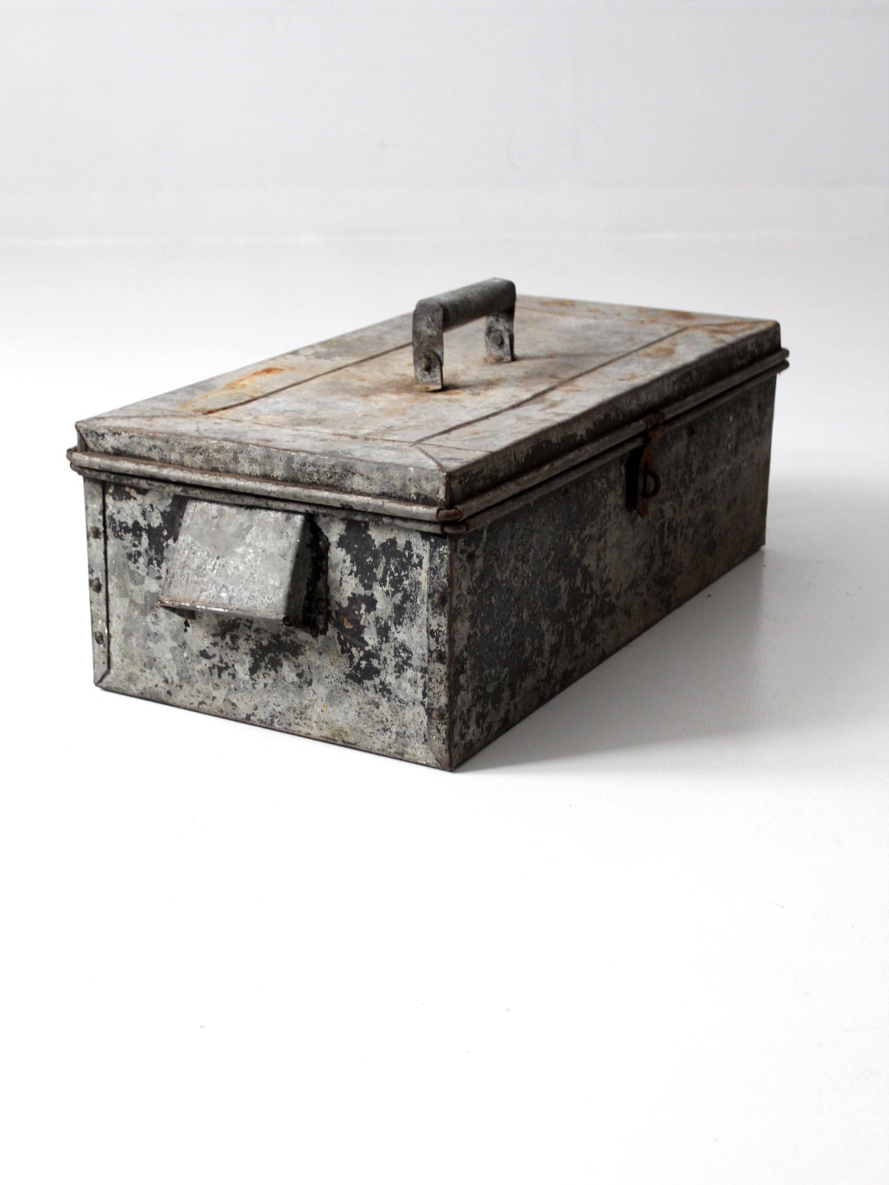 antique galvanized metal tool box – 86 Vintage