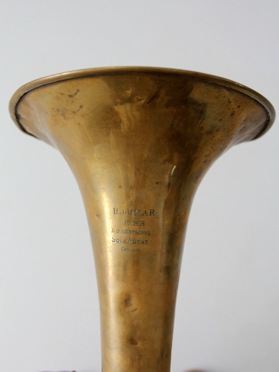vintage brass baritone horn H. Lomar Pari – 86 Vintage