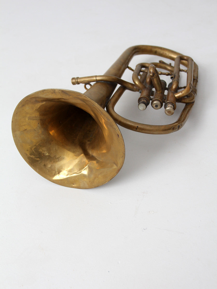 vintage brass baritone horn H. Lomar Pari – 86 Vintage