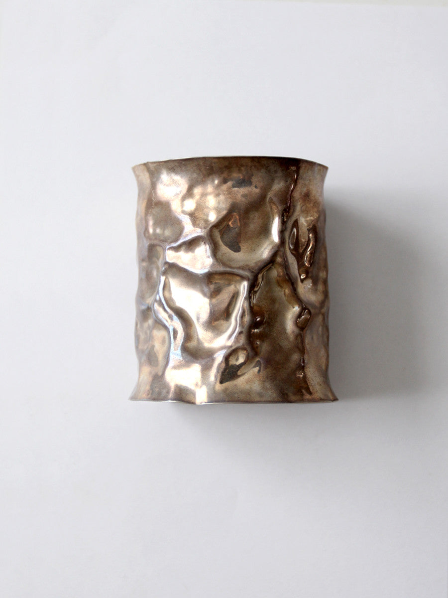 vintage 70s reticulated metal cuff – 86 Vintage