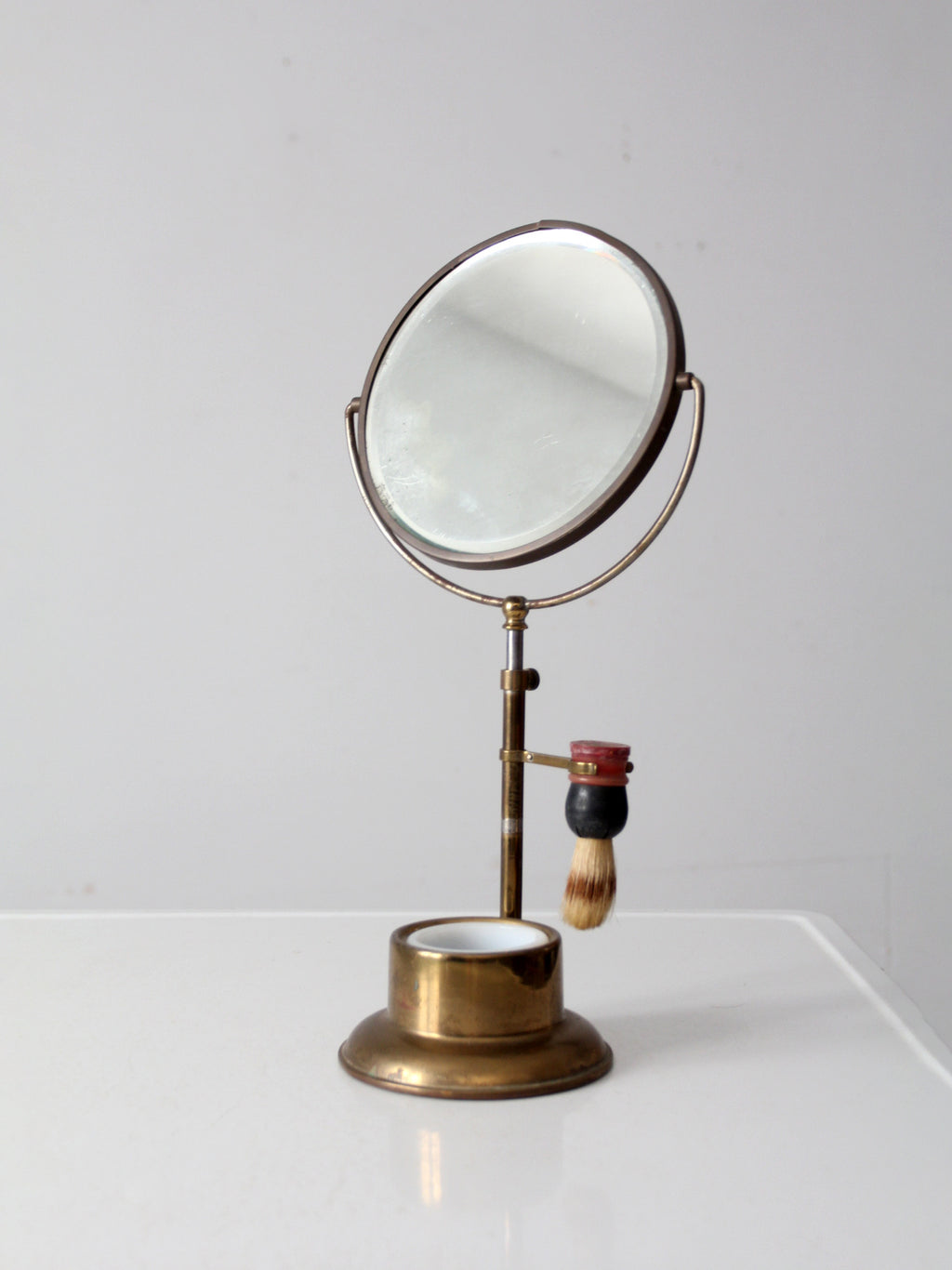antique brass shaving mirror set – 86 Vintage