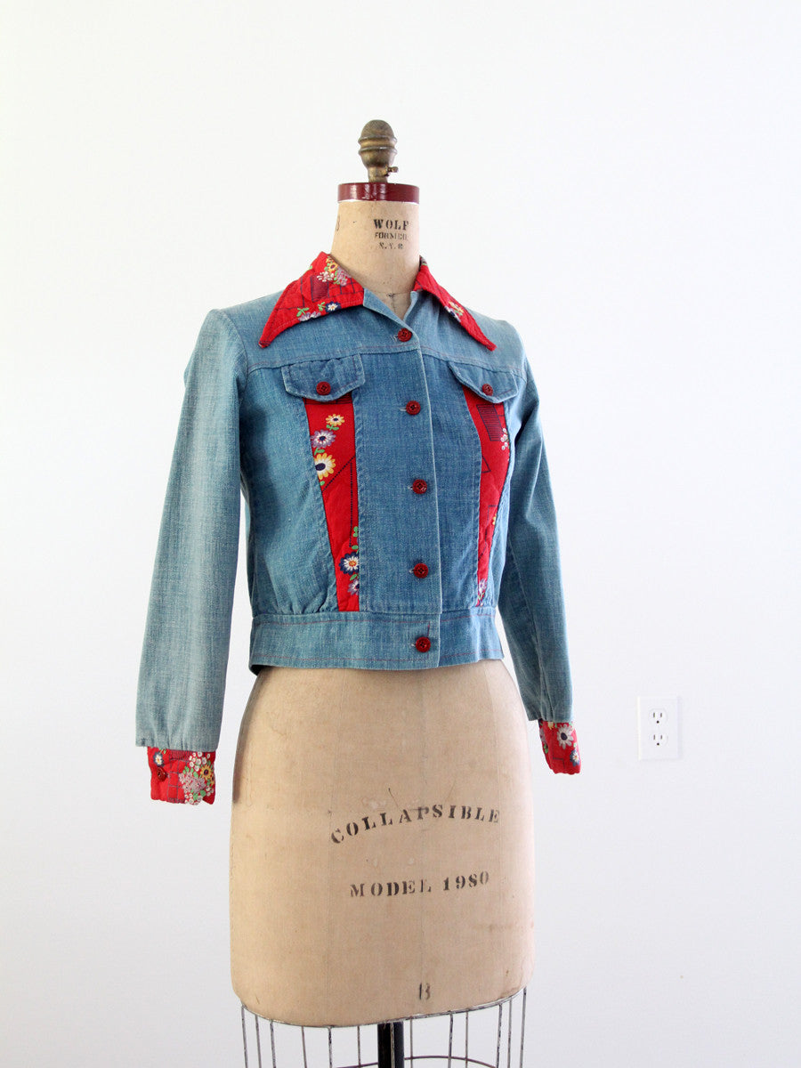 vintage 70s patchwork denim jacket – 86 Vintage