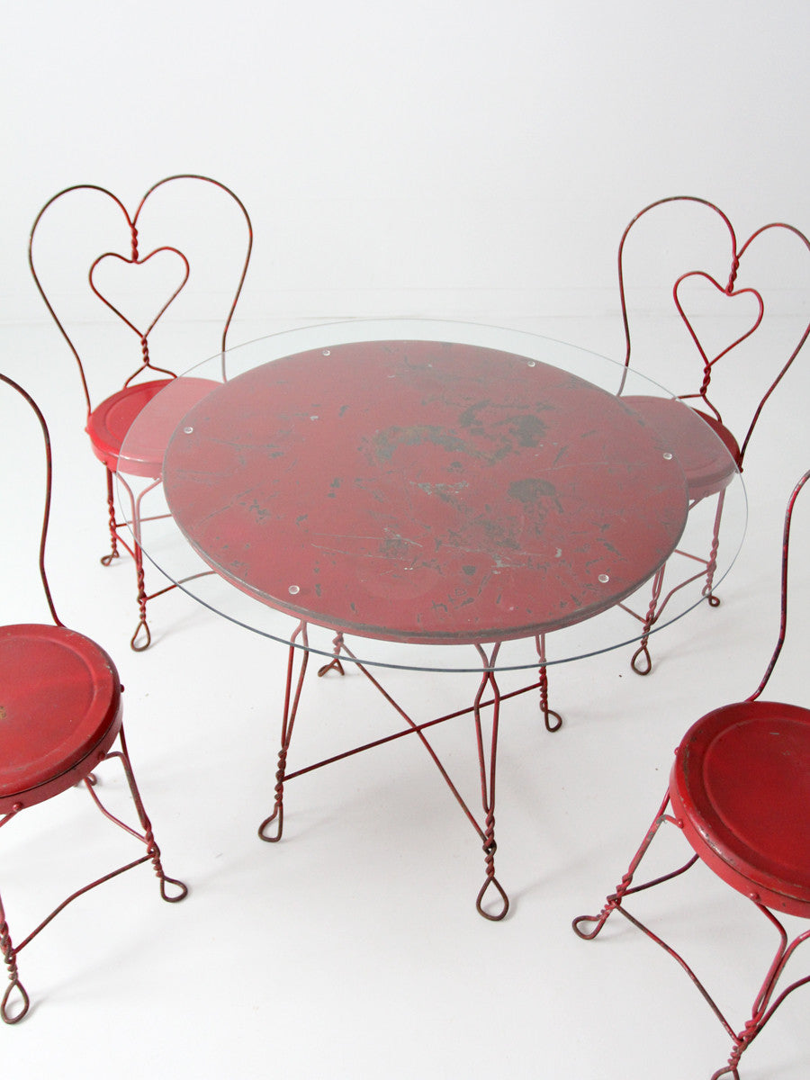 vintage ice cream parlor table and chair set – 86 Vintage