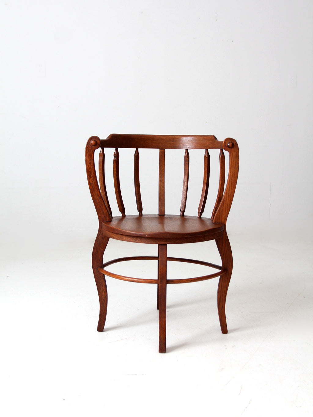 antique round barrel back spindle chair – 86 Vintage