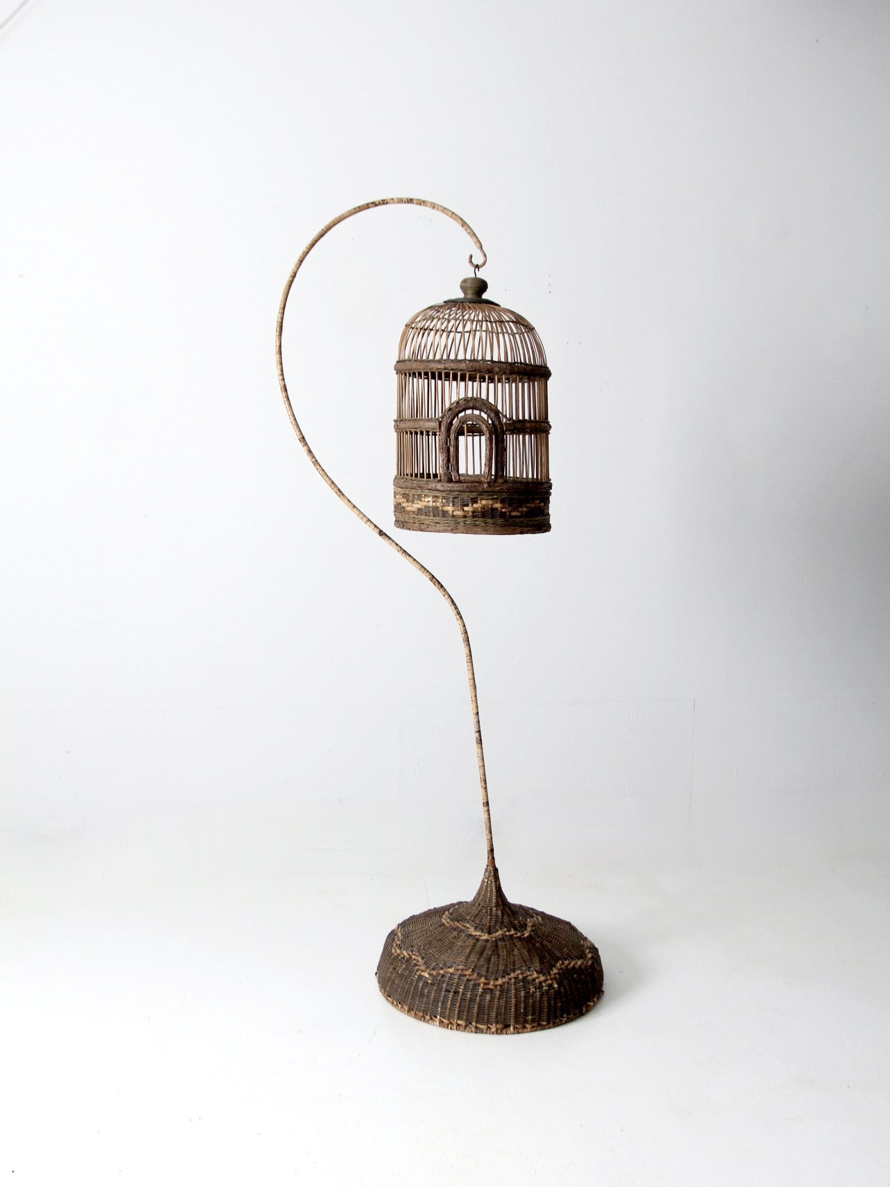 vintage wicker bird cage with stand – 86 Vintage