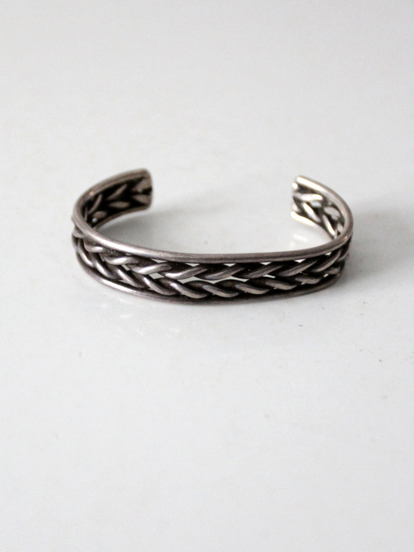 vintage braided metal cuff – 86 Vintage