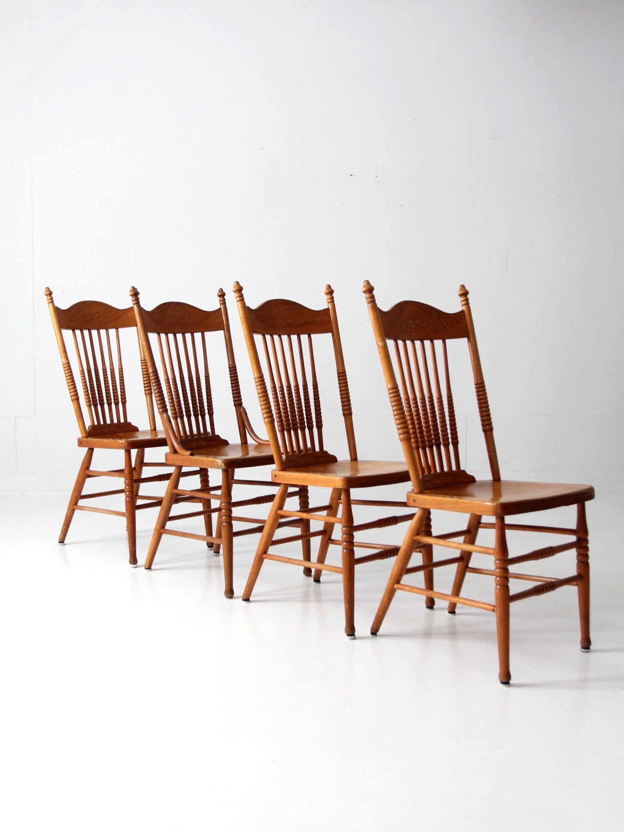 antique pressed back dining chairs – 86 Vintage