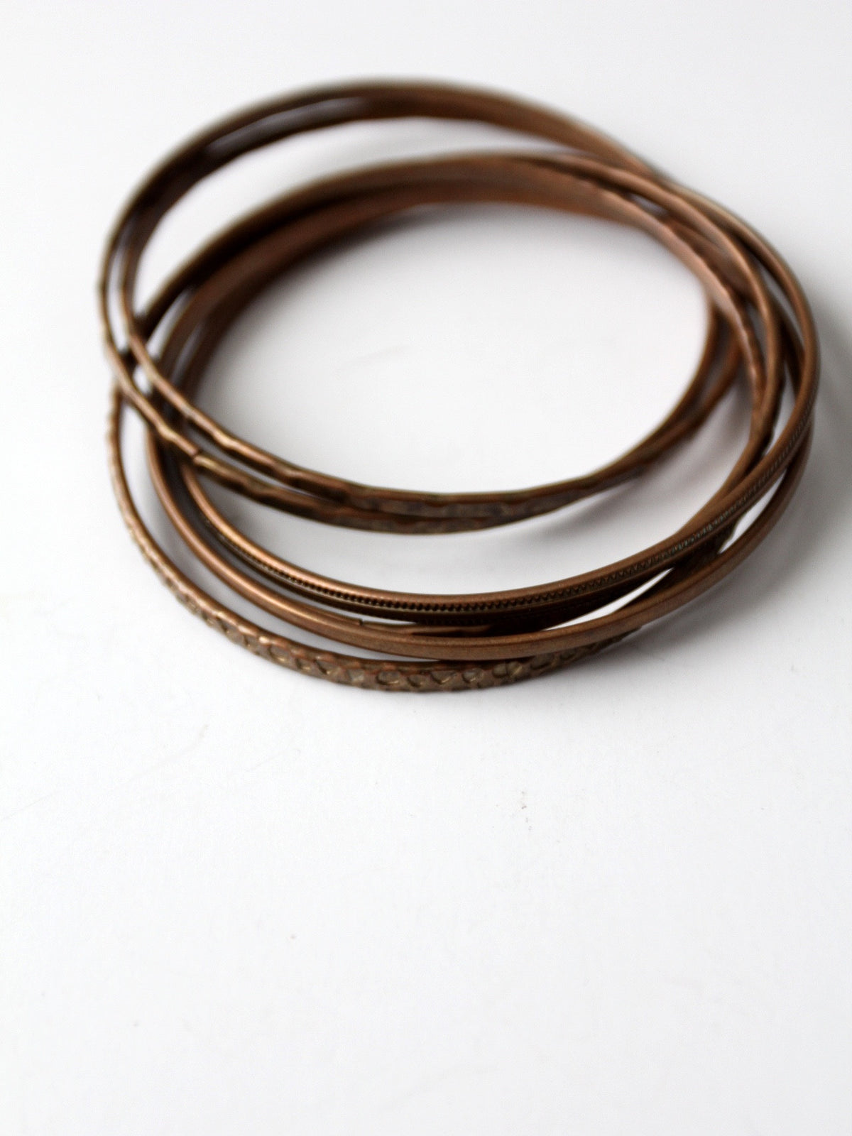 vintage 70s copper entwined bangles – 86 Vintage
