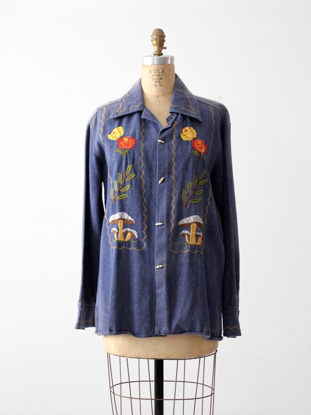 vintage 70s hippie denim shirt – 86 Vintage