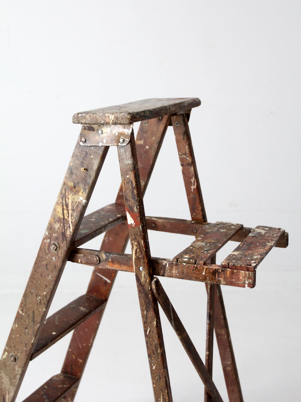 vintage painter's wooden folding ladder – 86 Vintage