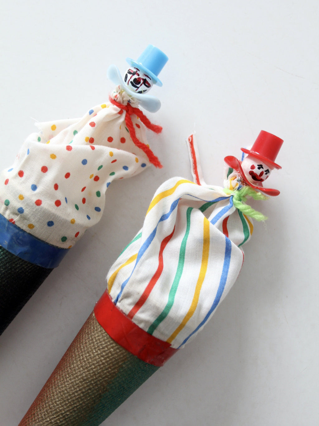 vintage pop up clown cone puppets pair – 86 Vintage