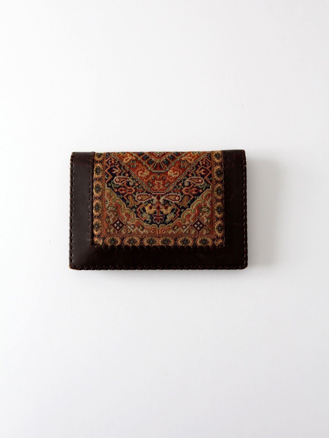 vintage tapestry and leather wallet – 86 Vintage