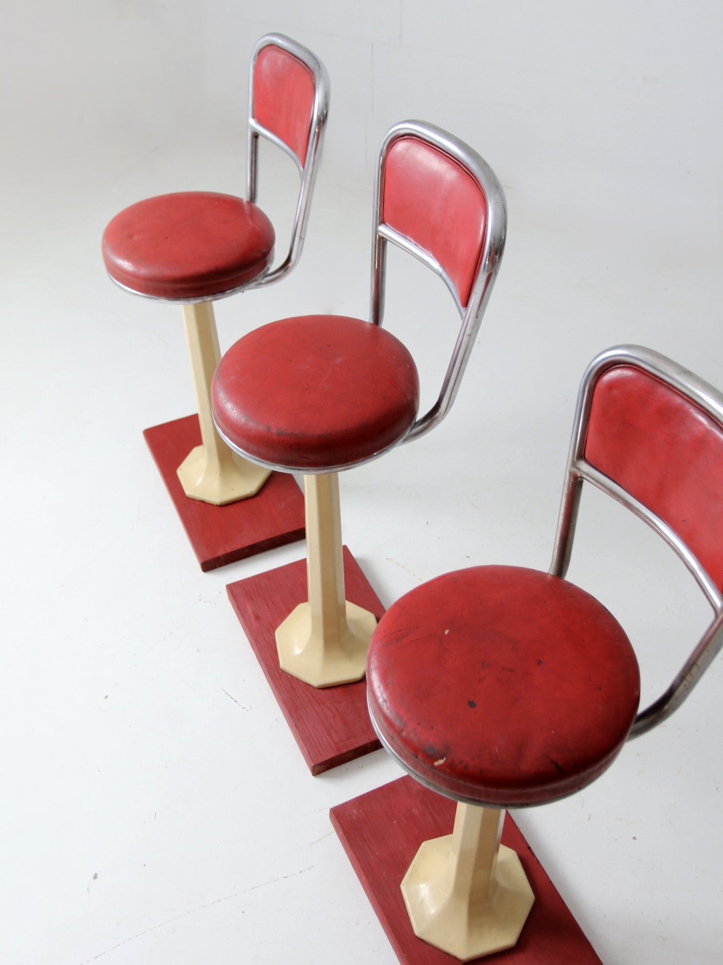 antique soda fountain counter stools set of 3 – 86 Vintage