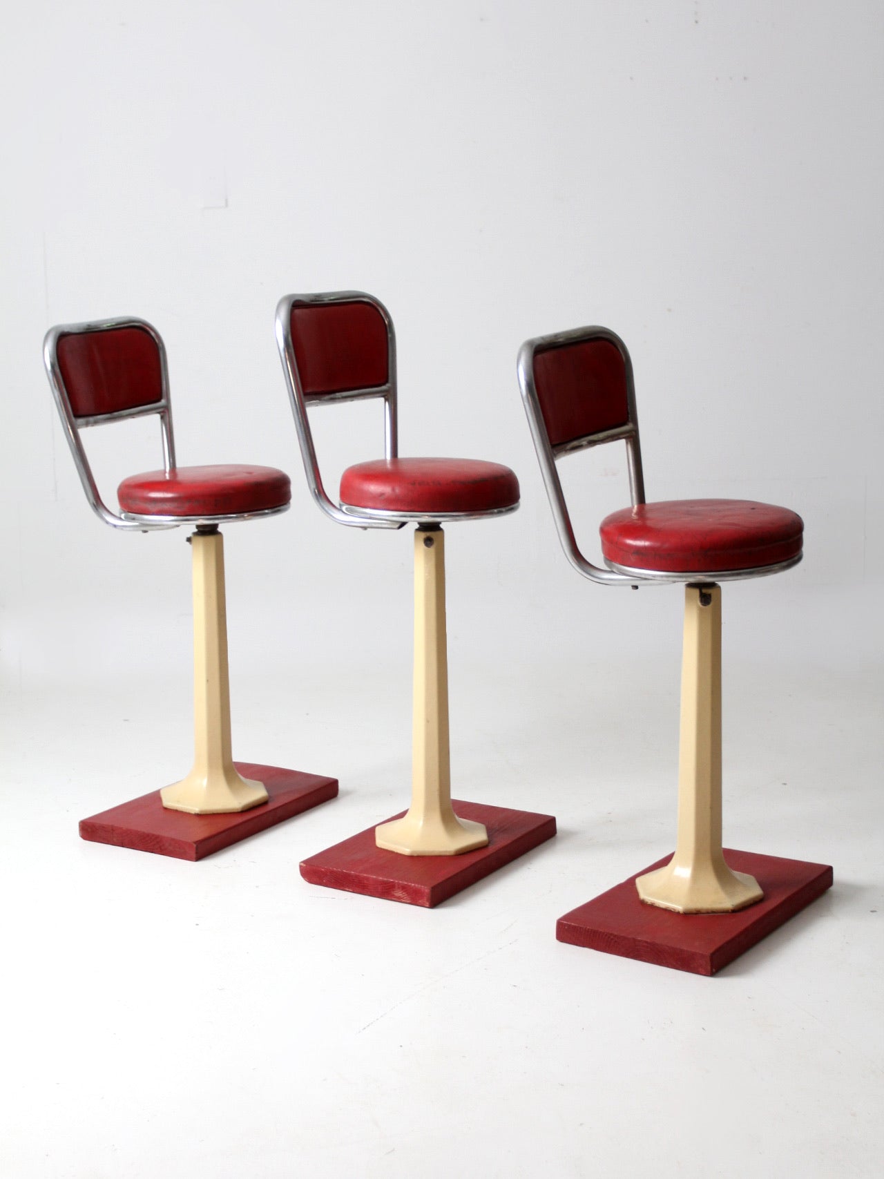antique soda fountain counter stools set of 3 – 86 Vintage