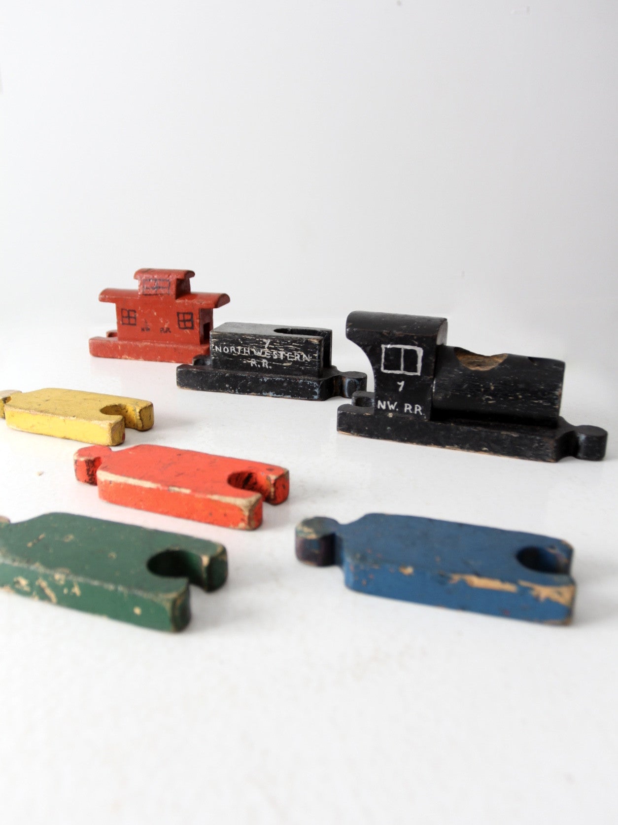 vintage toy train wooden blocks – 86 Vintage