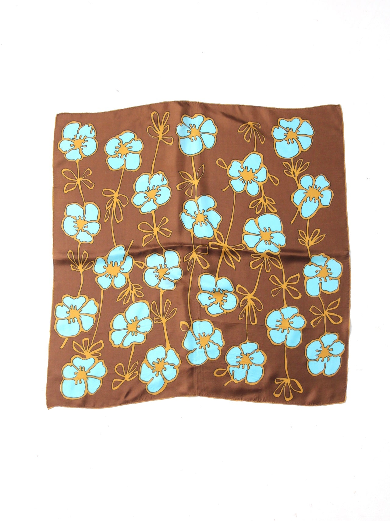vintage 70s floral silk scarf – 86 Vintage