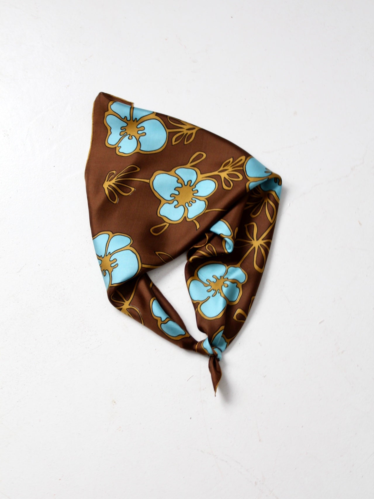 vintage 70s floral silk scarf – 86 Vintage